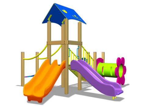 PunPun Toy – Wood Playground A1 : สนามเด็กเล่นไม้ A1